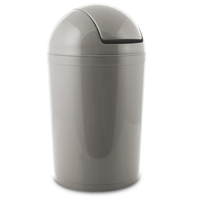 Home Centre Compact Plastic Swing Top Waste Bin 15 Litre Silver House ...