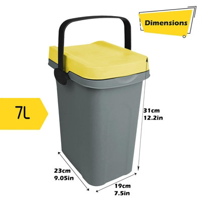 Home Centre Eco System Bin 7L Yellow