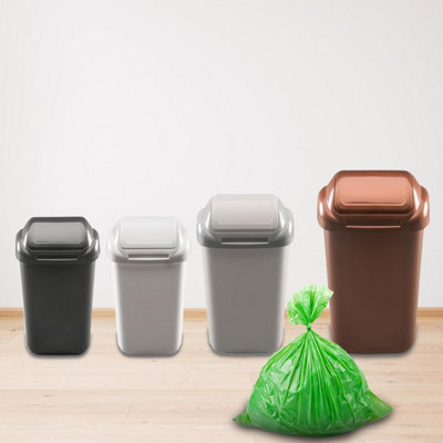Home Centre Lift Top Waste Bin 30L Graphite
