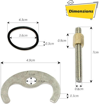 Home Centre Mono Basin Tap Fixing Set Mounting Kit 1 Hole Bracket Bolt ...