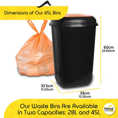 Shop Home Centre Plastic Waste Bin Segregation Recycling Flap Door Top ...