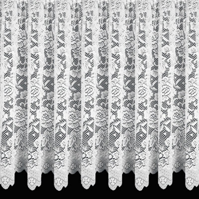 Home Curtains Balmoral Floral Heavyweight Net 500w x 122d CM Cut Lace ...