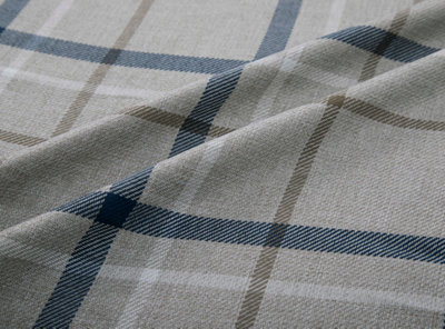 Home Curtains Hudson Woven Check Fully Lined 90w x 90d" (229x229cm ...