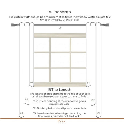 Home Curtains Mabel Metallic Super Thermal Interlined 90w x 108d ...