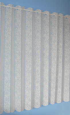 Home Curtains Valencia Lace Louvre Blind 72w x 63d" (183x160cm) Cream ...