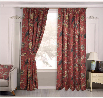 Home Curtains Windsor Fully Lined 90w x 90d" (229x229cm) Terracotta ...