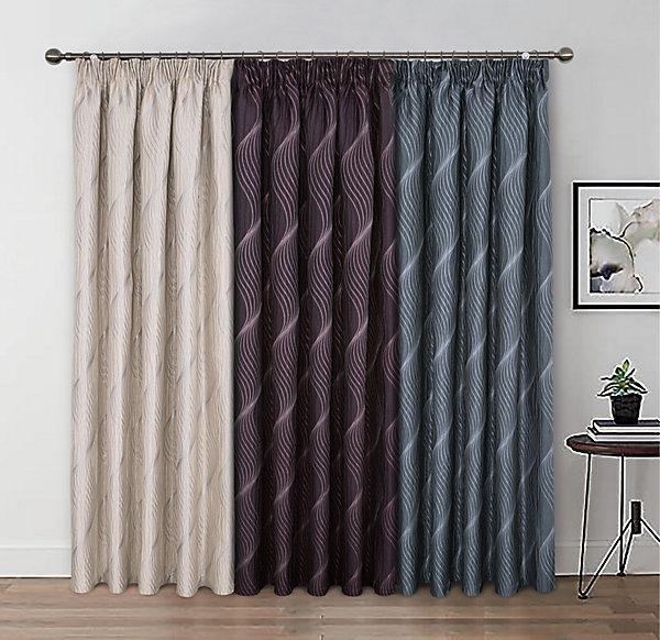 Home Curtains Zen Metallic Detailed Fully Lined 65w x 90d Home Curtains Zen Metallic Detailed Fully Lined 65w x 90d