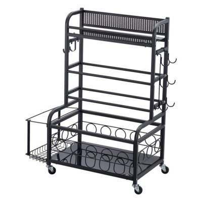 Home Gym Organizer for Yoga Mats, Weights, and Workout Equipment Storage