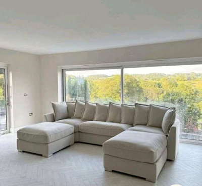 Home & Love Luxury Bishop U Shape Corner Sofa - Made in UK - Chloe Sofa