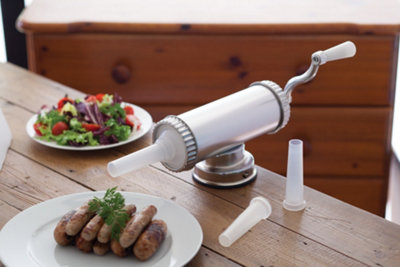 HOME MADE TRADITIONAL SAUSAGE MAKER WITH EASY-FILL NOZZLE FOR HOMEMADE ...