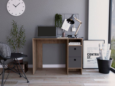 Home Office compact desk with two drawers, Vegas range | £199.98 at B&Q