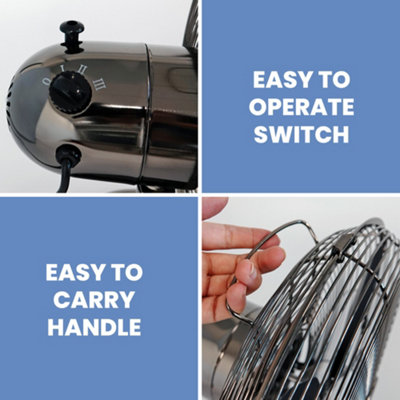 Home & Office Electric Sturdy Metal 12" 3 Speed Tilt Oscillating ...