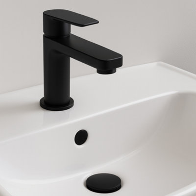 Home Range Black Dome Slotted Basin Waste With 2 Extra Cover Lids ...