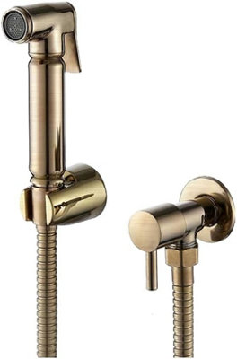 Home Range Brushed Gold Brass Bidet Douche Set