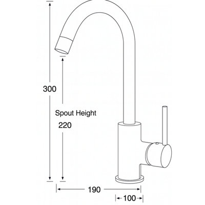 Home Range Brushed Gold Kitchen Mixer Tap Single Lever Handle LIDA