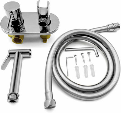 Home Range Chrome Brass Concealed Bidet Douche Set