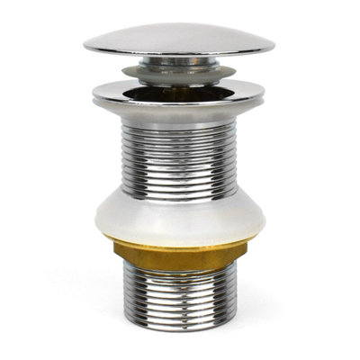 Home Range Chrome Dome Unslotted Basin Waste (Brass Nut)