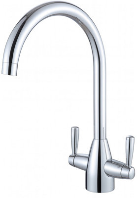Home Range Chrome Kitchen Mixer Tap Double Handle CERES