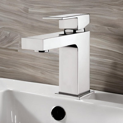 Home Range Chrome Mini Basin Mixer Tap Single Lever Handle (Cloakroom ...