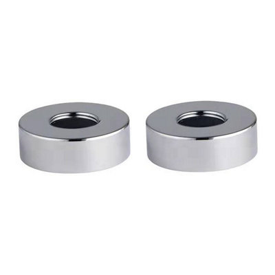 Home Range Chrome Round Shower Plates (Pair) - Circular Chrome Silver ...