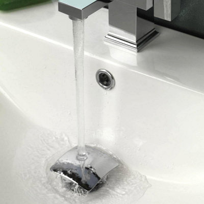 Home Range Chrome Slotted Basin Waste Square Mushroom (Brass Nut)