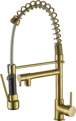 Home Range Gold Kitchen Mixer Tap Detachable head