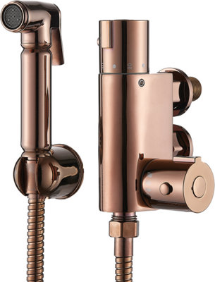 Home Range Rose Gold Brass All-In-One Thermostatic Bidet Douche Set