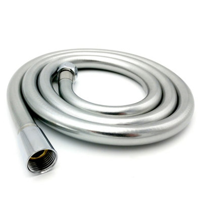 Home Range WRAS Approved Smooth Silver Shower Hose 1.2m (120cm) PVC ...