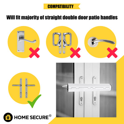 Home Secure Patio Door Security Lock For French Double Doors
