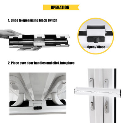 Home Secure Patio Door Security Lock For French Double Doors