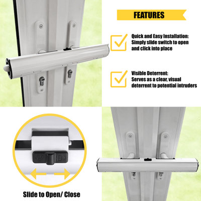 Home Secure Patio Door Security Lock For French Double Doors
