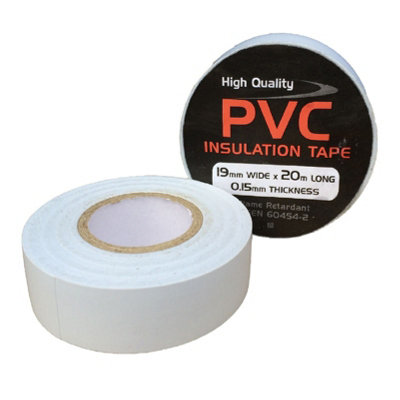 Home smart 10 x White Electrical PVC Insulation Tape 19mm x 20 Metres ...