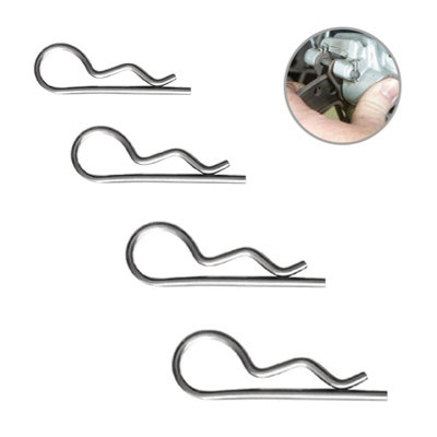 Home.smart 5 x Brake Pad Retaining R Clips 4-5mm Steel Spring Pins for ...