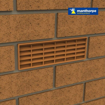 Home.smart 5 x Brown Interlocking Air Brick Vents 9" x 3" Grille for ...