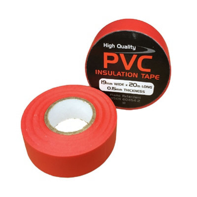 Home smart 5 x Red Electrical PVC Insulation Tape 19mm x 20 Metres ...
