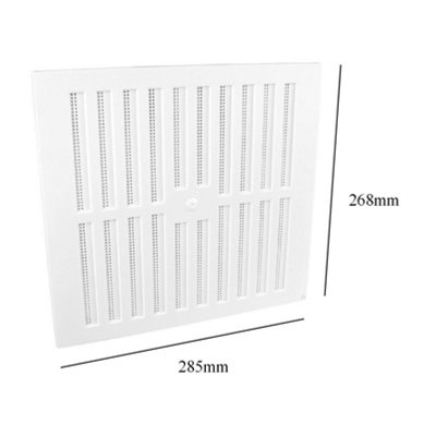 Home Smart 9" x 9" White Plastic Adjustable Air Vent Grille with ...
