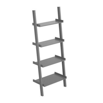 Home Source 4 Tier Ladder Storage Shelf - Grey