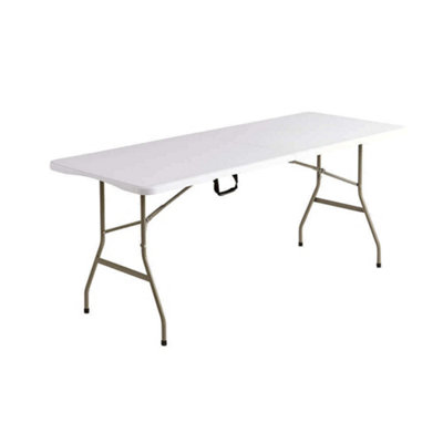 Home Source 6FT Folding Indoor Outdoor Trestle Table White