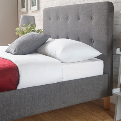 Home Source Ashbourne 4ft6 Double Bed Grey