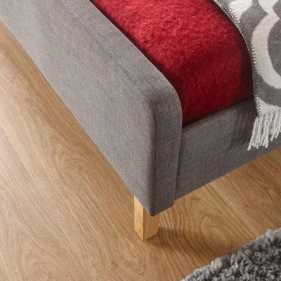 Home Source Ashbourne 4ft6 Double Bed Grey