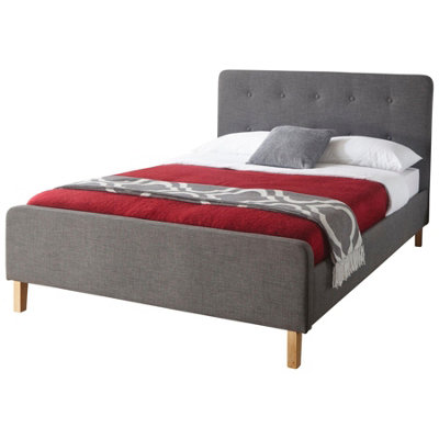 Home Source Ashbourne 4ft6 Double Bed Grey