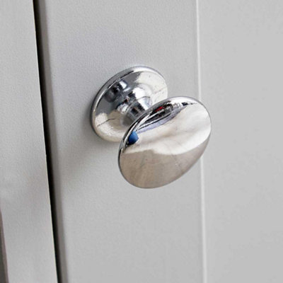 Home Source Avon 2 Door 36mm Thick Top Wide TV Stand Shelf Unit Grey