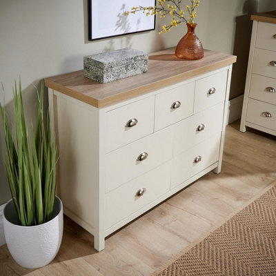 Home Source Avon 7 Drawer Chest Off White