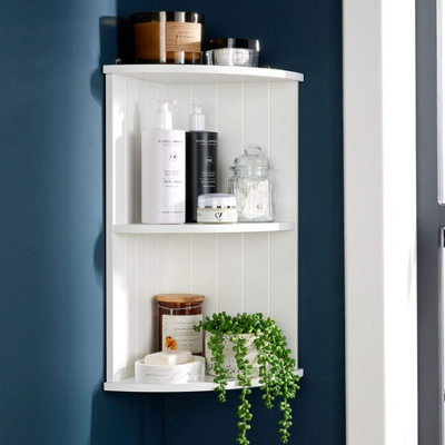 Glass bathroom corner wall shelf store