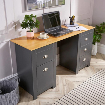 Home Source Camden PC Computer Office Storage Desk Graphite