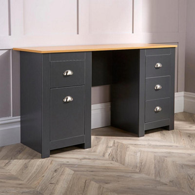 Home Source Camden PC Computer Office Storage Desk Graphite