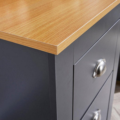 Home Source Camden PC Computer Office Storage Desk Graphite