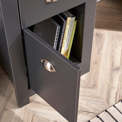 Home Source Camden PC Computer Office Storage Desk Graphite