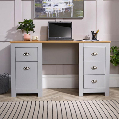 Home Source Camden PC Computer Office Storage Desk Grey