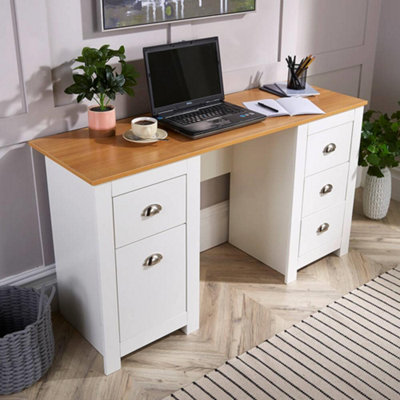 Home Source Camden PC Computer Office Storage Desk White